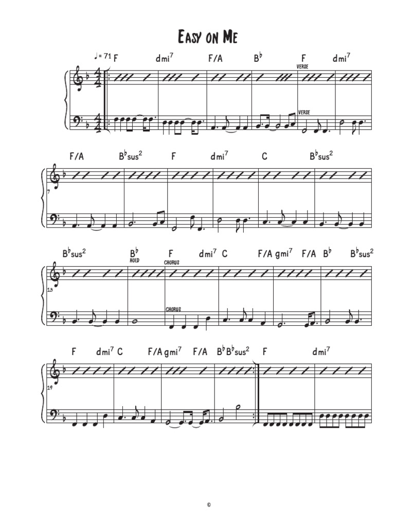 Easy on Me - SCORE | PDF
