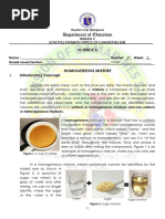 Performance Task Quarter 1 SCIENCE 6 | PDF | Solution | Mixture