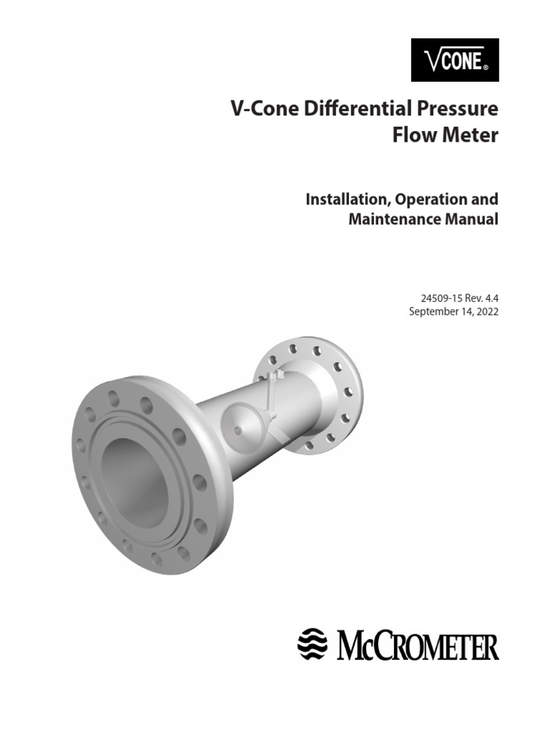 V-Cone Differential Pressure Flow Meter: Installation, Operation and ...