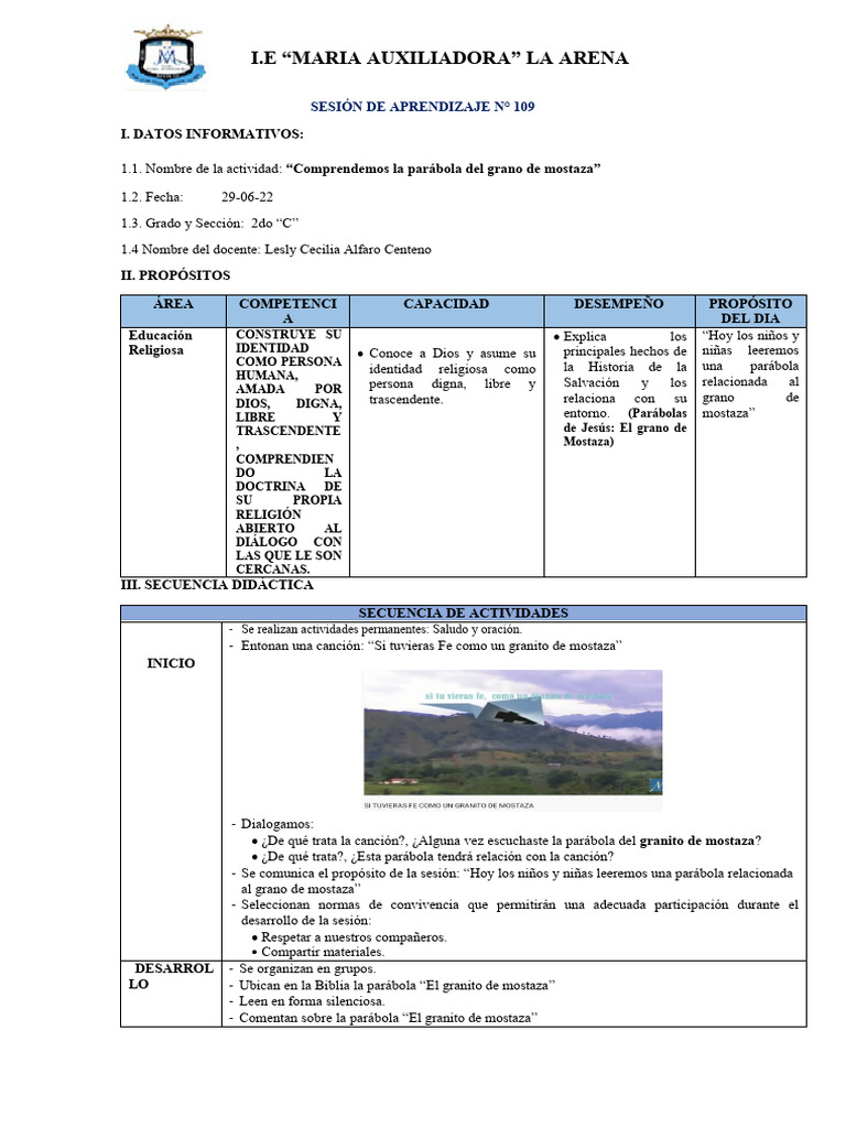 Sesión 29-06-22 - 2C - Educación Religiosa | PDF