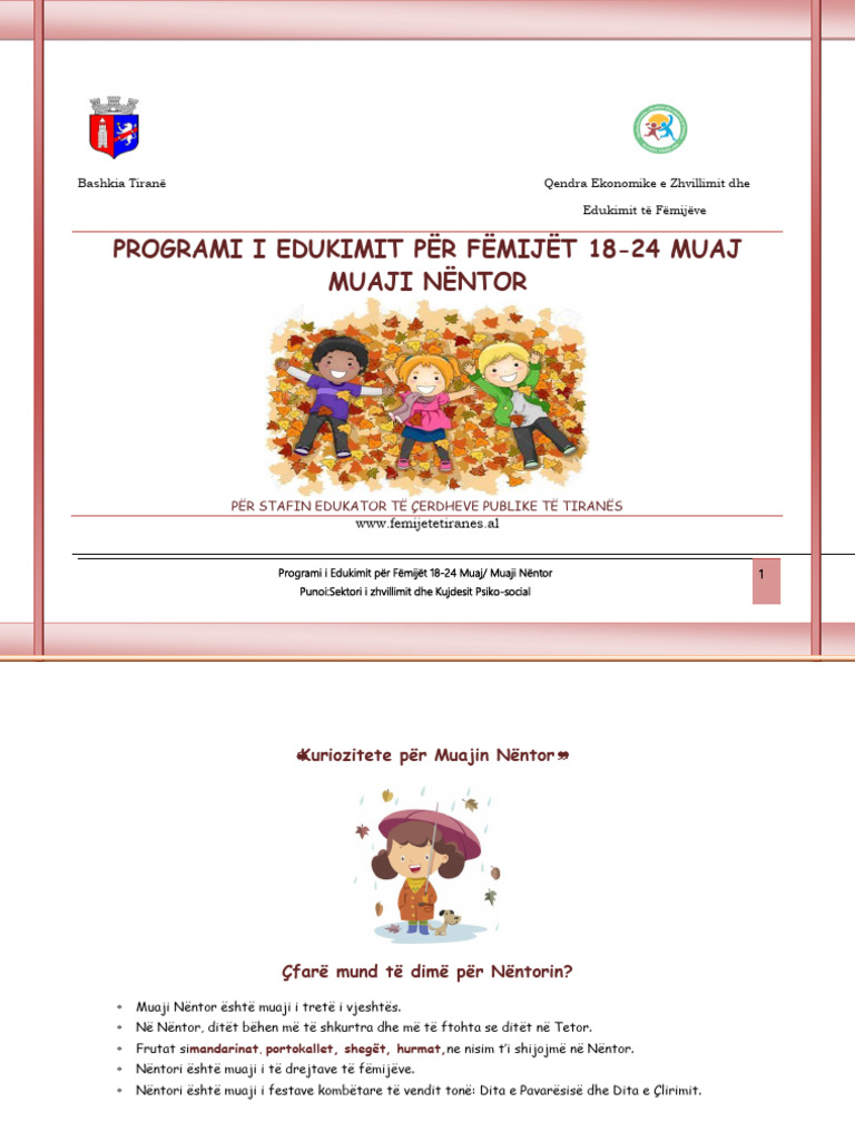 Programi I Edukimit Nëntor | PDF