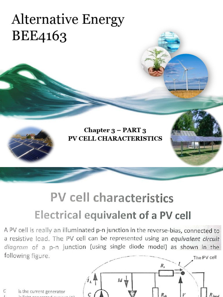 Chapter 3 Part 3 - PV Cell Caracteristic | PDF