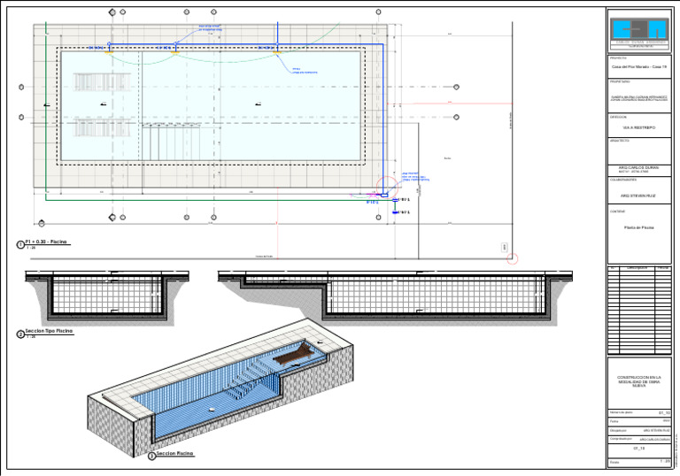Plano-Planta de Piscina | PDF