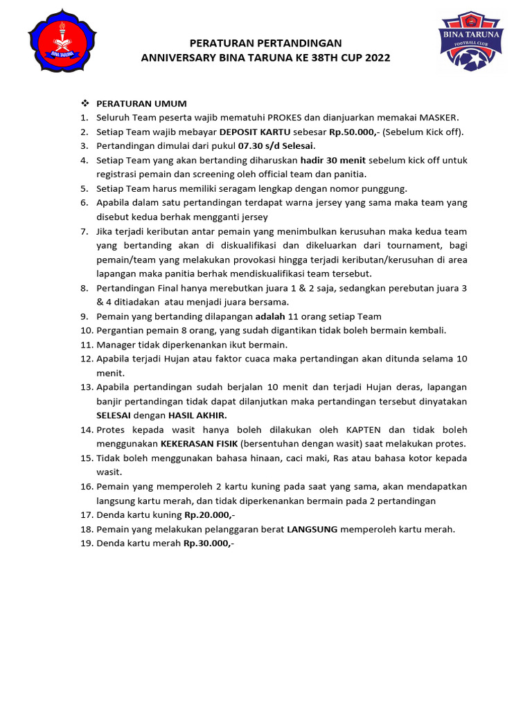 Peraturan Pertandingan-1 | PDF