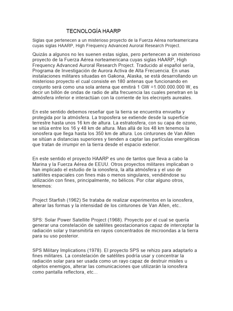 Tecnologia Haarp | Descargar gratis PDF | Naturaleza