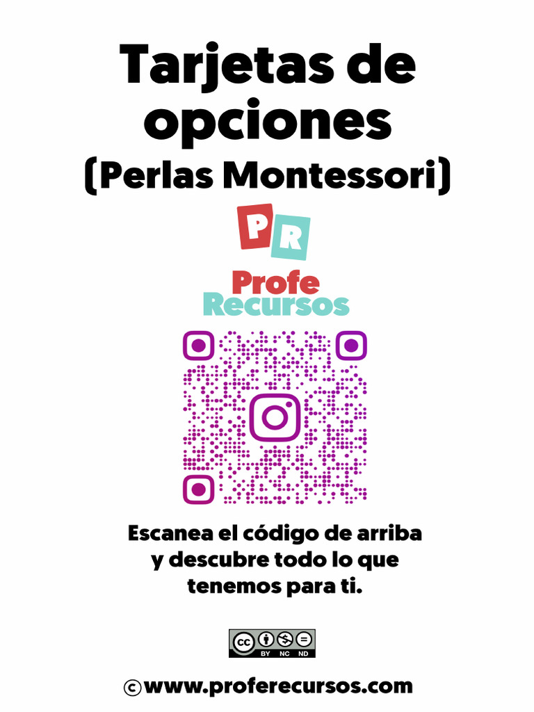 Tarjetas Montessori | PDF