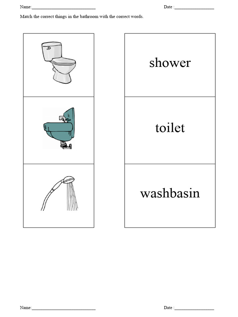 Bathroom - Worksheet2 | PDF