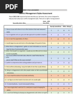 Conflict Management Questionnaire | PDF | Behavioural Sciences | Psychology
