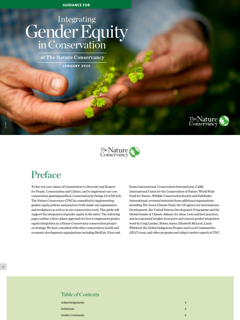 Gender Equity in Conservation Guide | PDF | Gender | Gender Studies