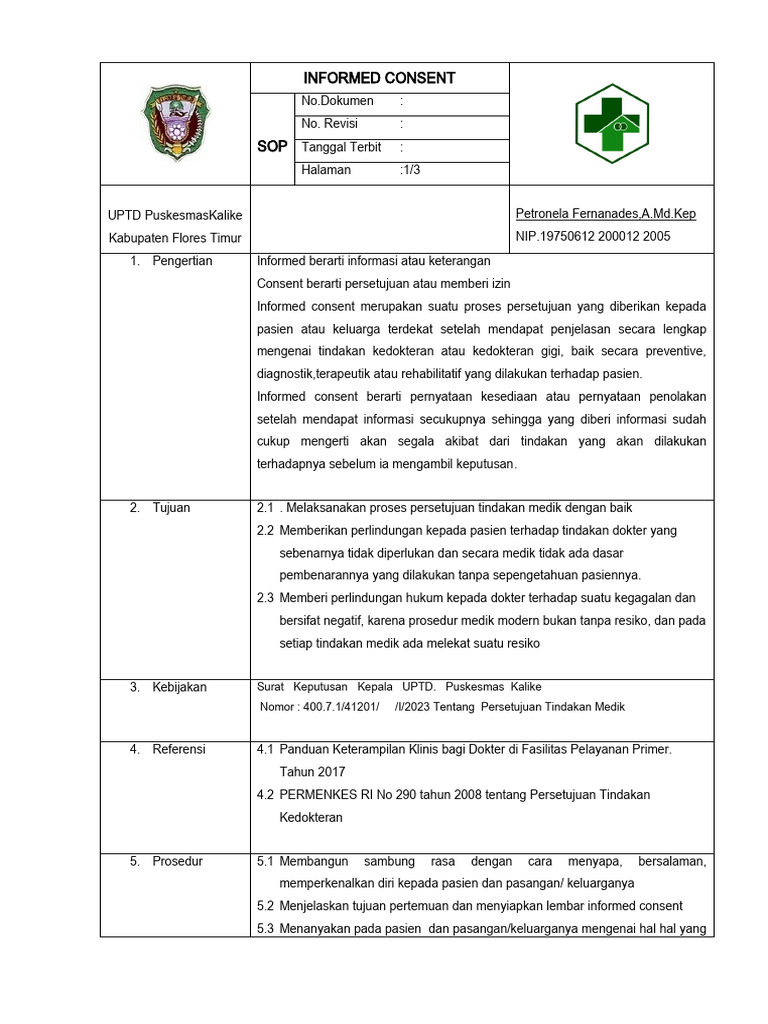 EP 4 SOP Informed Consent | PDF