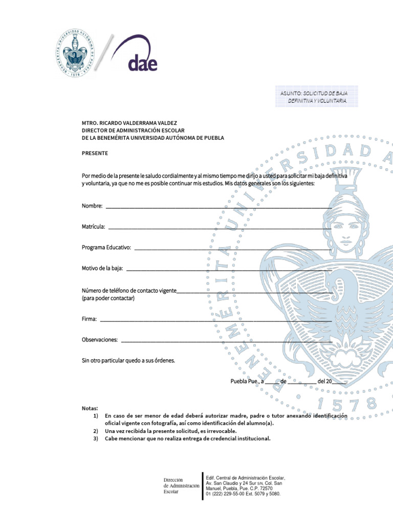 Documentos Baja Definitiva Bua P | PDF