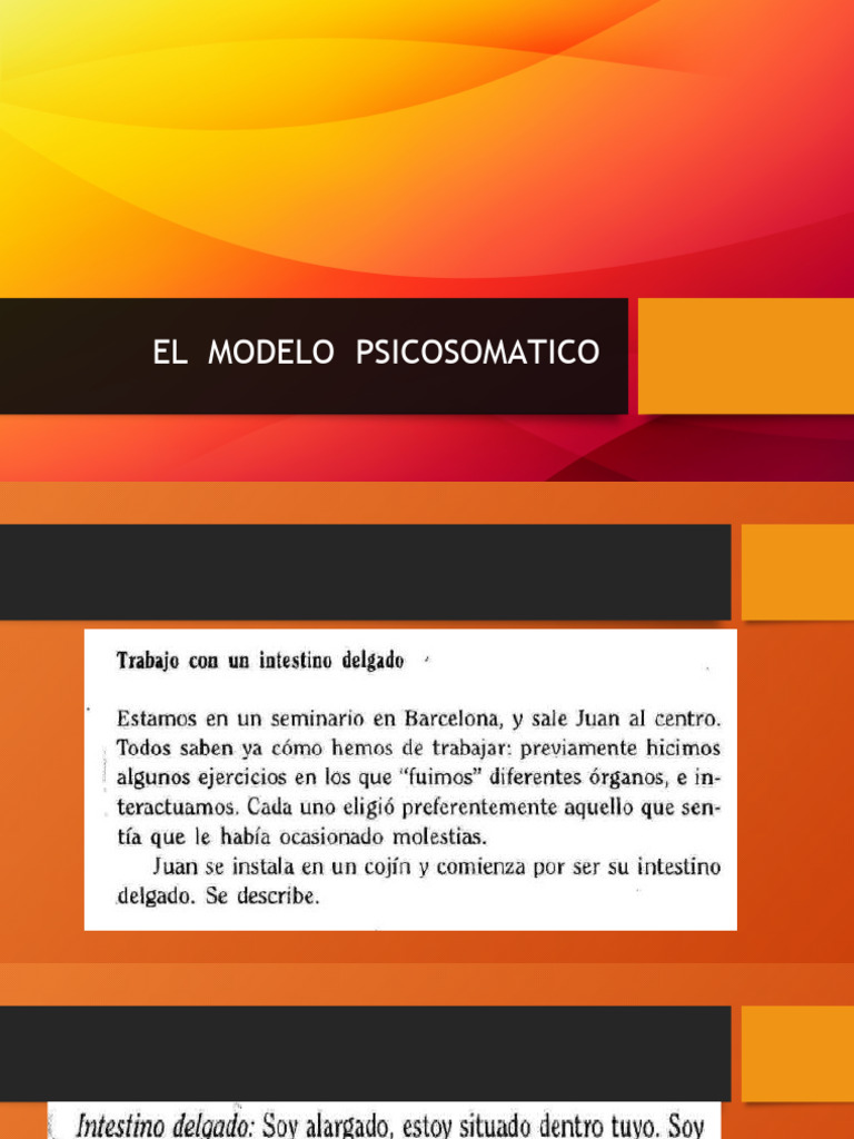 El Modelo Psicosomatico | PDF | Terapia Gestalt | Psicoterapia