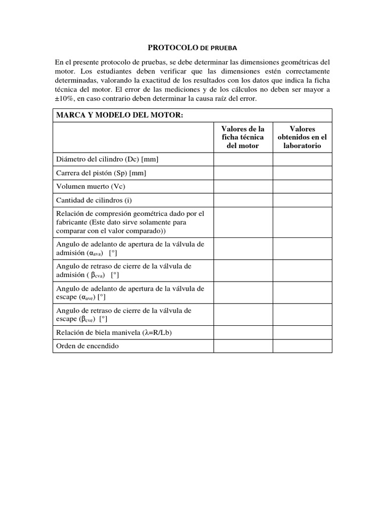 Protocolo de Prueba para El Primer Laboratorio-2 | PDF