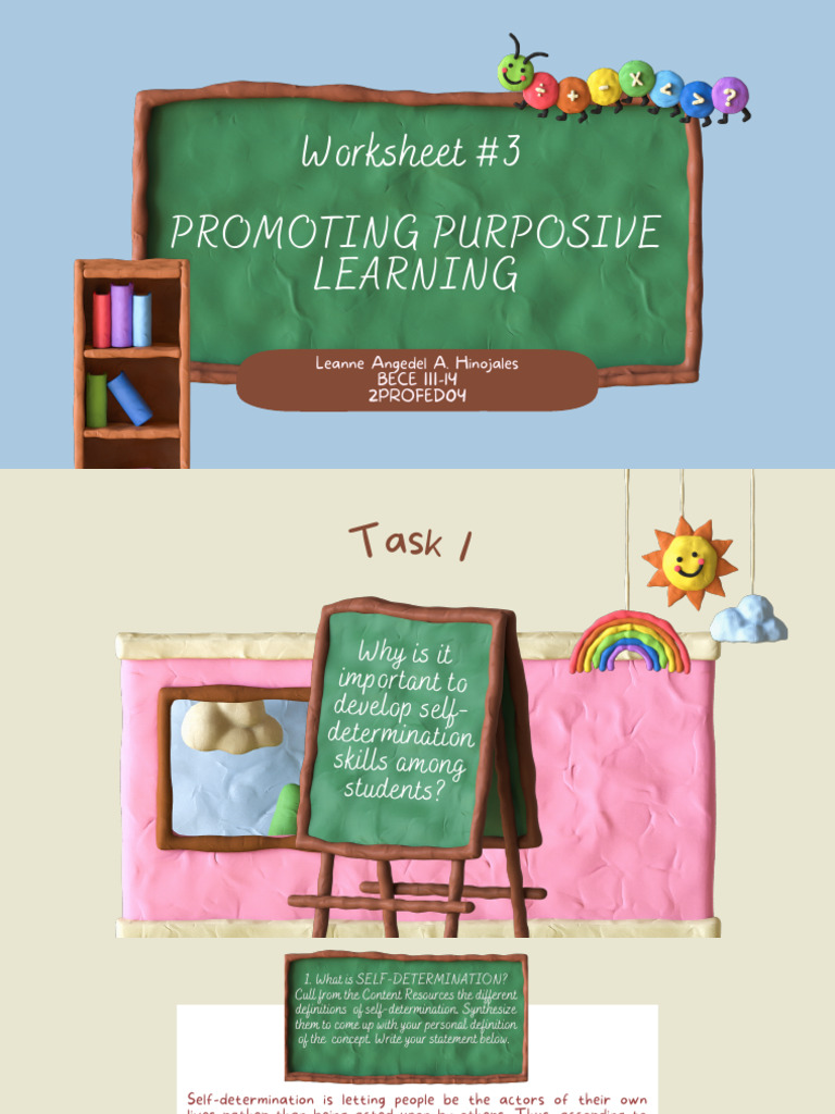 Self-Determination Skills Worksheet | PDF | Social Psychology ...