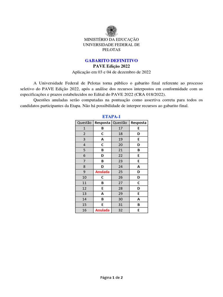 GABARITO FINAL-final | PDF