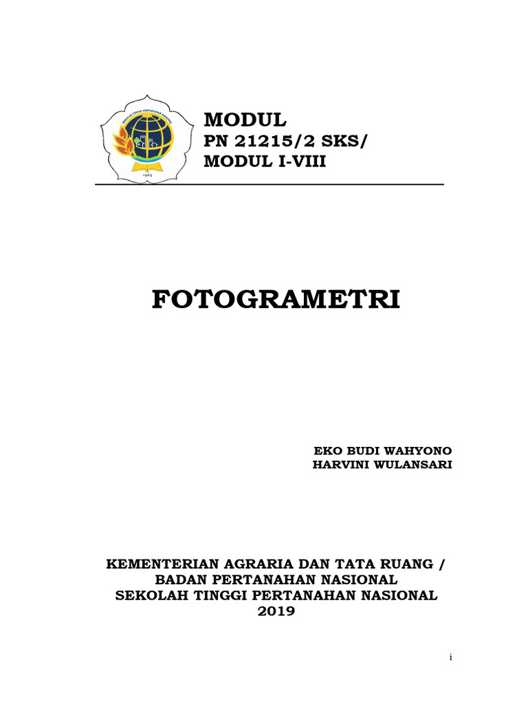 Cover Modul Fotogrametri Div | PDF