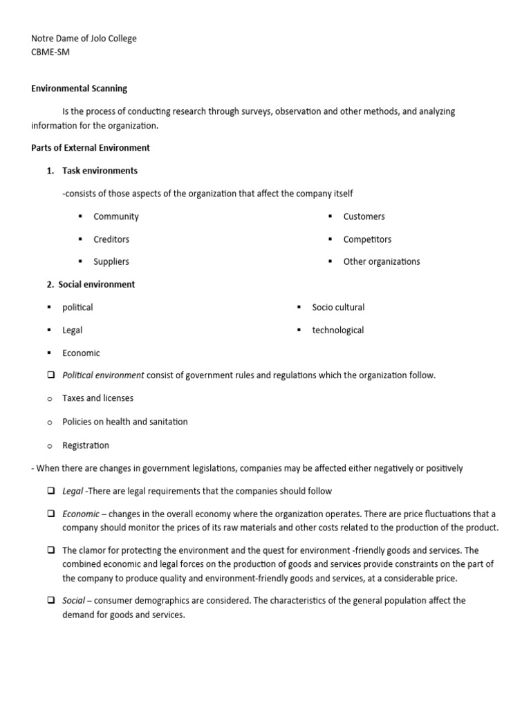 Environmental Scanning | PDF | Drink | Coca Cola