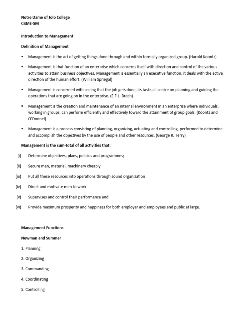 Introduction to Management | PDF | Human Resources | Leadership