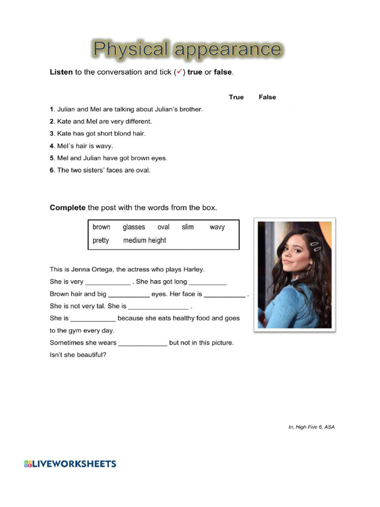 Listening Physical Appearance | PDF