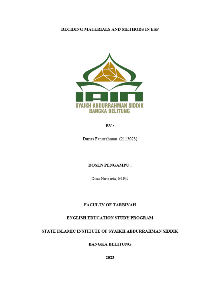 Esp Group 6 Dimas | PDF | Learning | Second Language