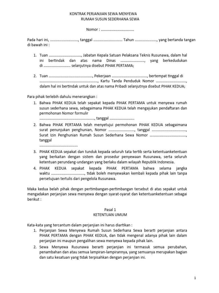 Lampiran 11 Pengelolaan Rusunawa | PDF