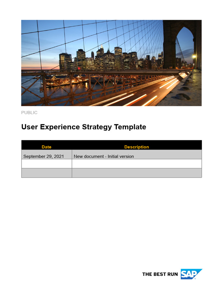 S4H - 947 User Experience Strategy Template | PDF | Mobile App ...