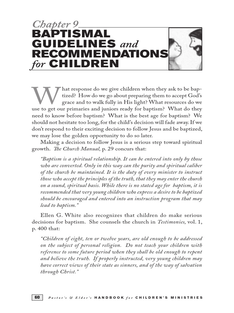 Children's Baptism Guidelines and Vows | PDF | Baptism | Jesus