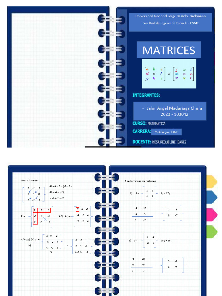 Matrices - Tarea | PDF | Relaciones matematicas | Matemáticas