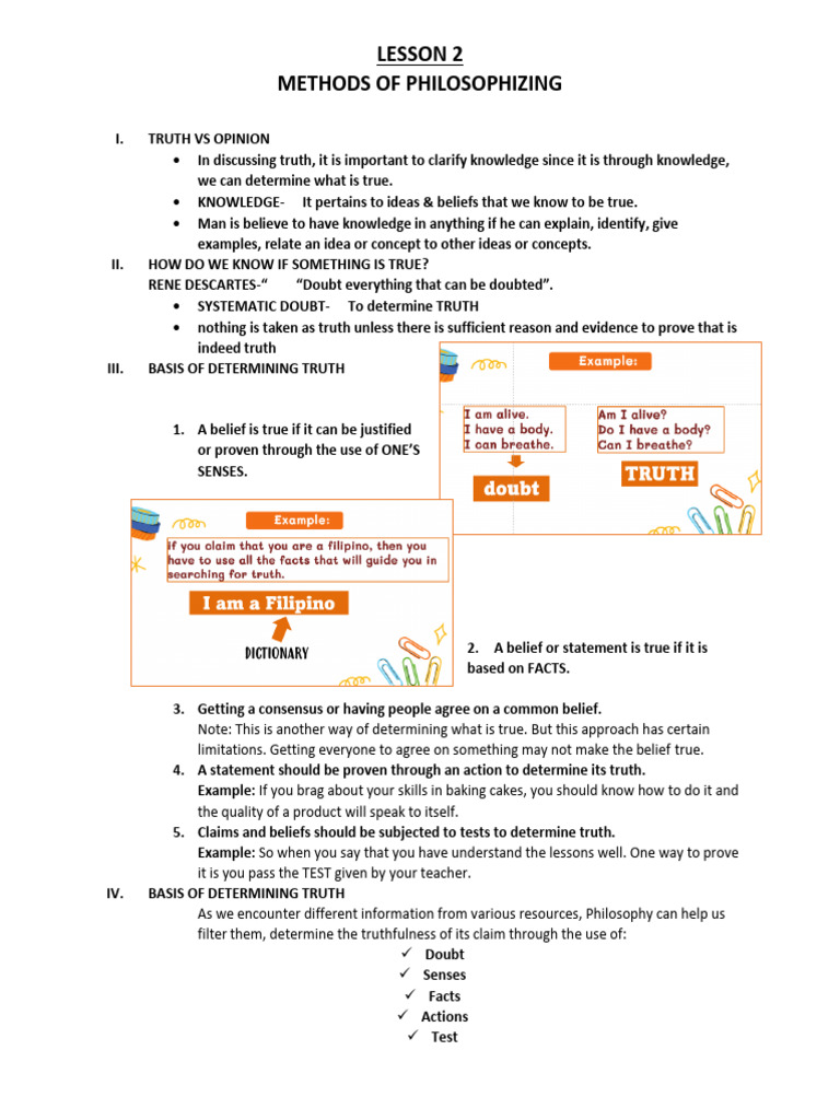 Lesson 2 | PDF | Scientific Method | Truth