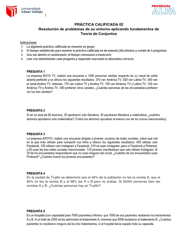 Practica Calificada 02 | PDF