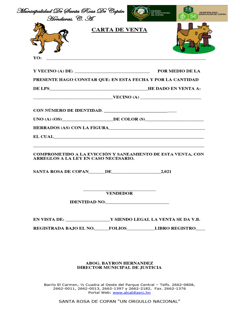 Formato Carta de Venta | PDF