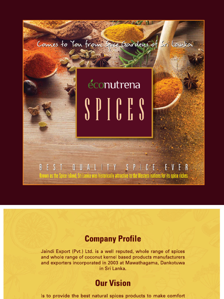 Spices Catalog | PDF