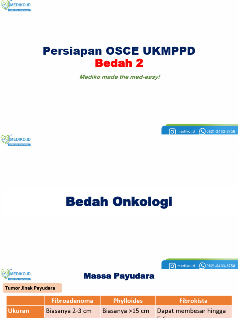 Persiapan OSCE UKMPPD: Bedah Payudara | PDF