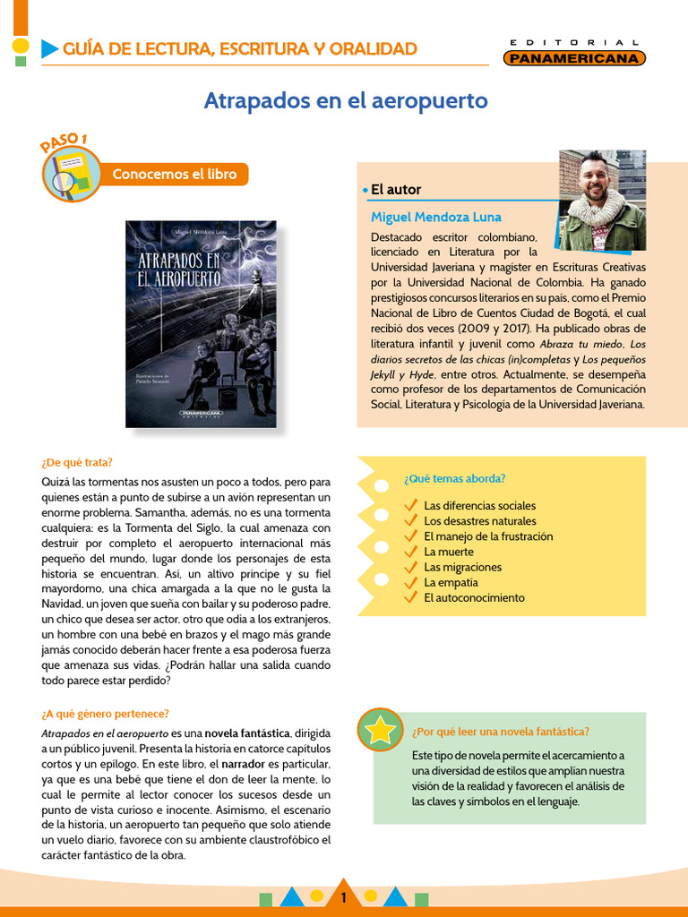 GUIA DE LECTURA Atrapados en El Aeropuerto | PDF | Fantasía | Narración