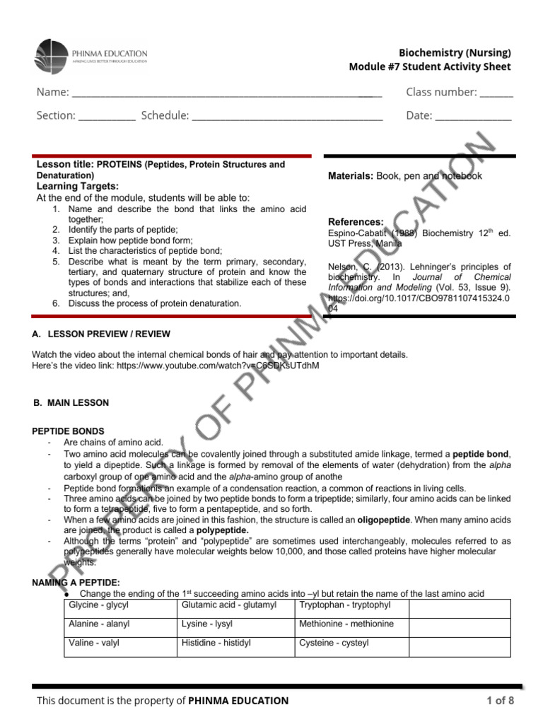 Bio 024 - Session 7 Sas Nursing (New Format) - Watermark | PDF