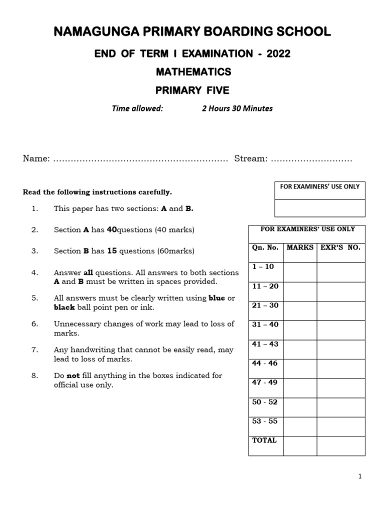 Mathematics p.5 | PDF | Elementary Mathematics | Arithmetic