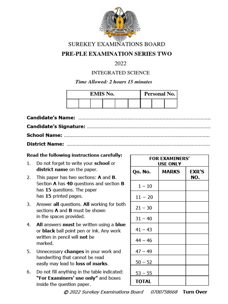 2022 - PRE-PLE SERIES 22 SCI | PDF