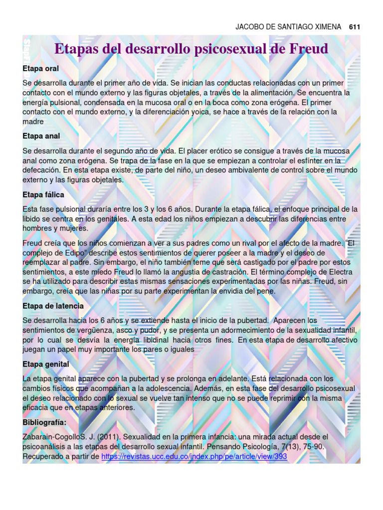Etapas Del Desarrollo Psicosexual de Fre | PDF