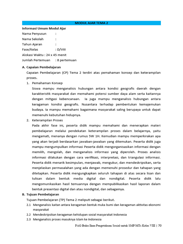 7.2 Modul Ajar Tema 2 | PDF | Karier & Perkembangan
