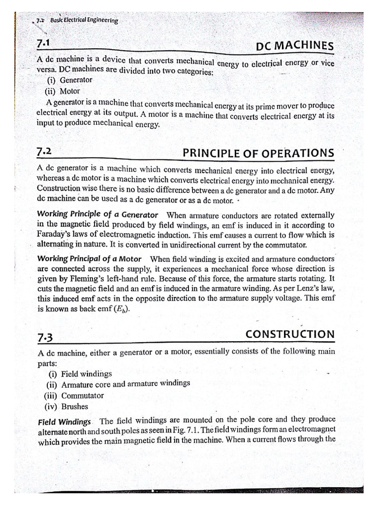 DC Machines Study Material (Notes) | PDF