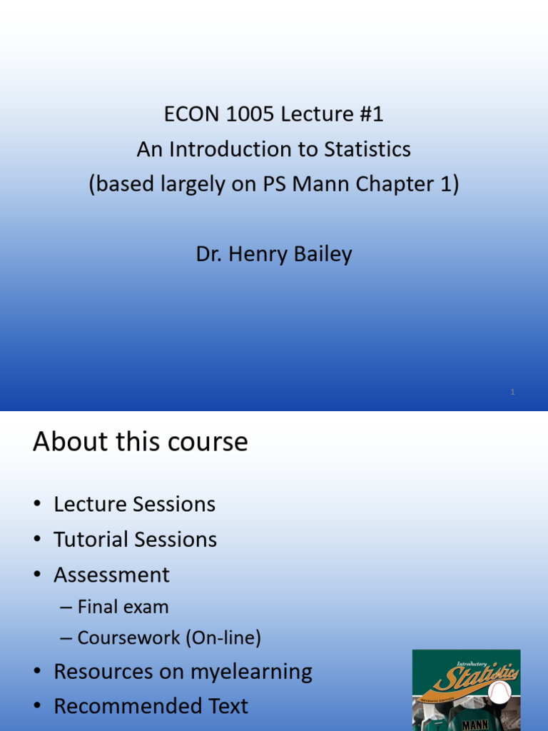 LR 1 Intro | PDF | Statistics | Statistical Inference