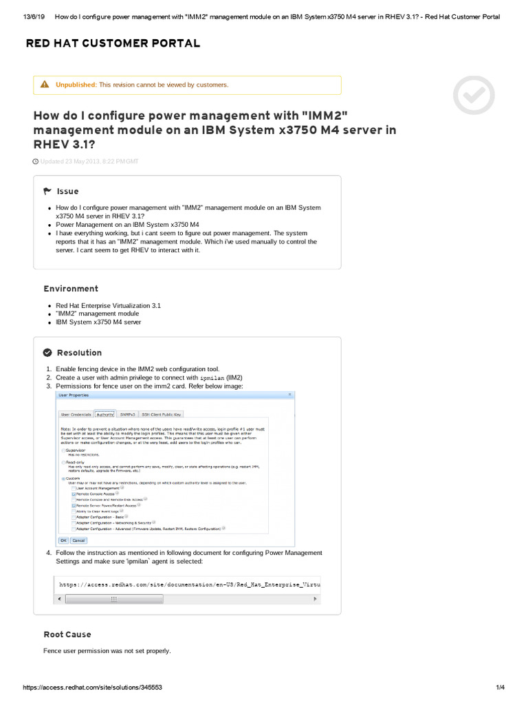 How Do I Configure Power Management With - IMM2 - Management Module - On An IBM System x3750 M4 ...