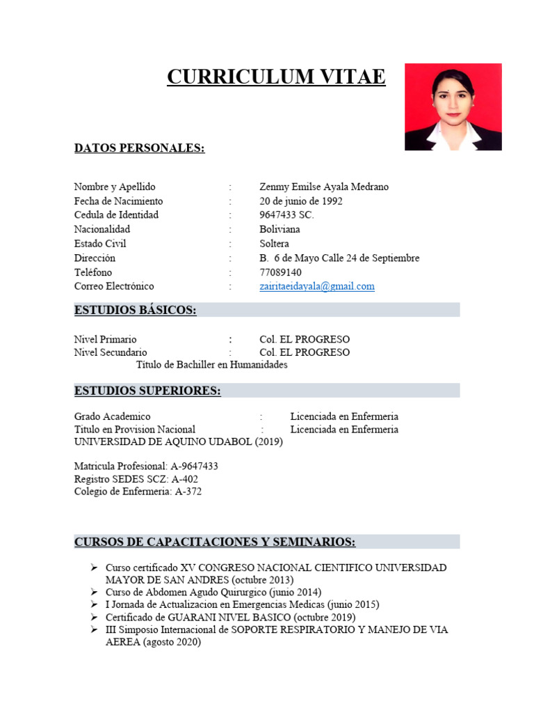 CURRICULUM VITAE Emilse | PDF