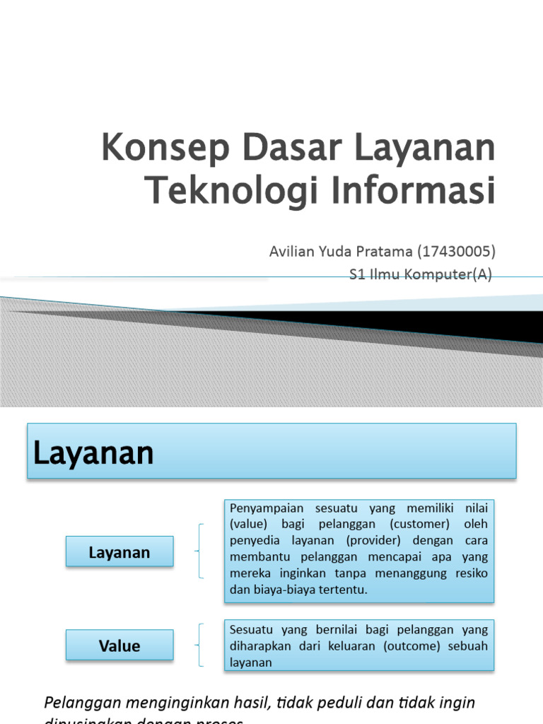 Dasar Layanan TI dan Manajemennya | PDF | Bisnis | Pengelolaan Keuangan ...