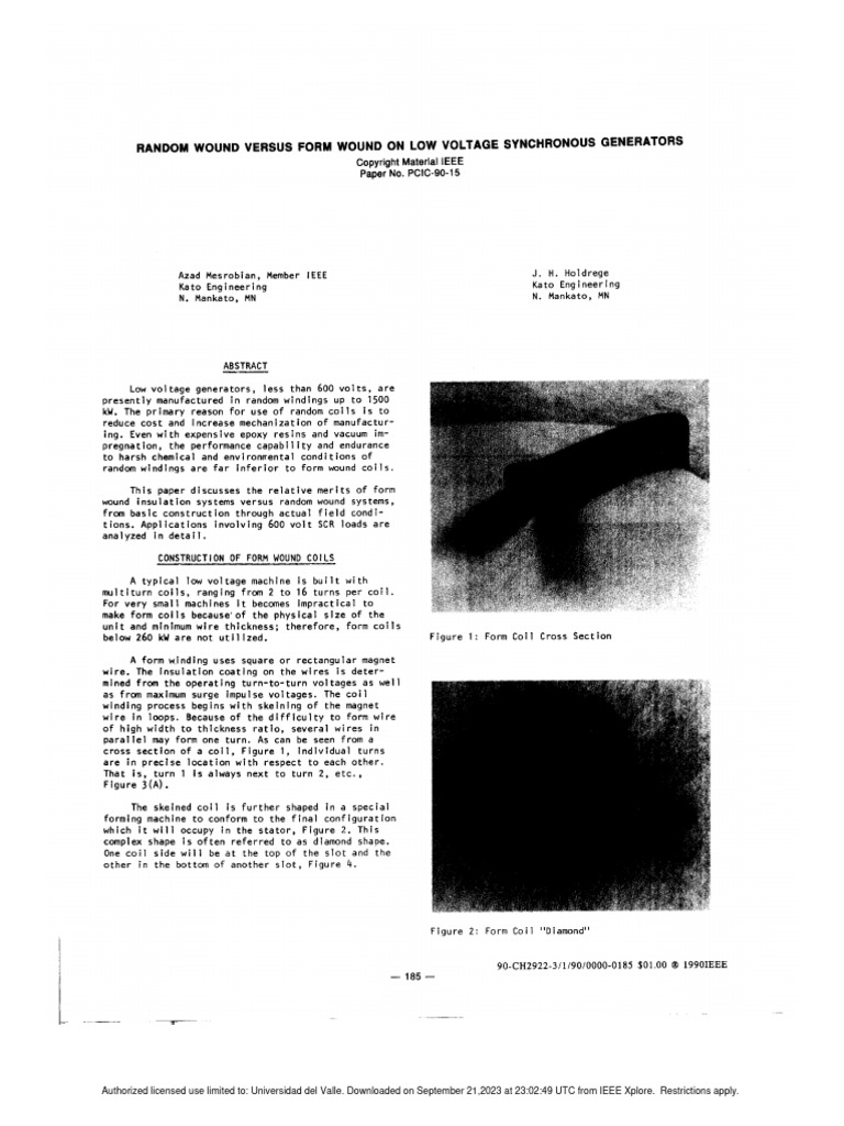1-Random Wound Versus Form Wound On Low Voltage Synchronous Generators ...
