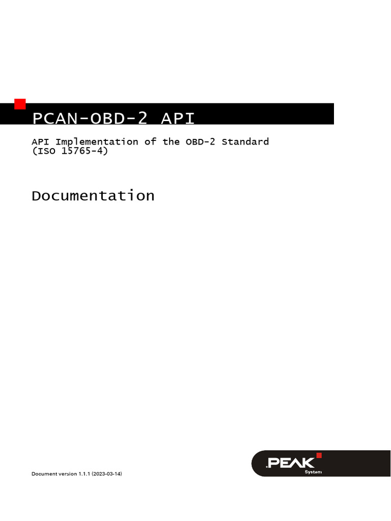 PCAN-OBDII API - UserMan - Eng | PDF | Computer Engineering | Computer ...