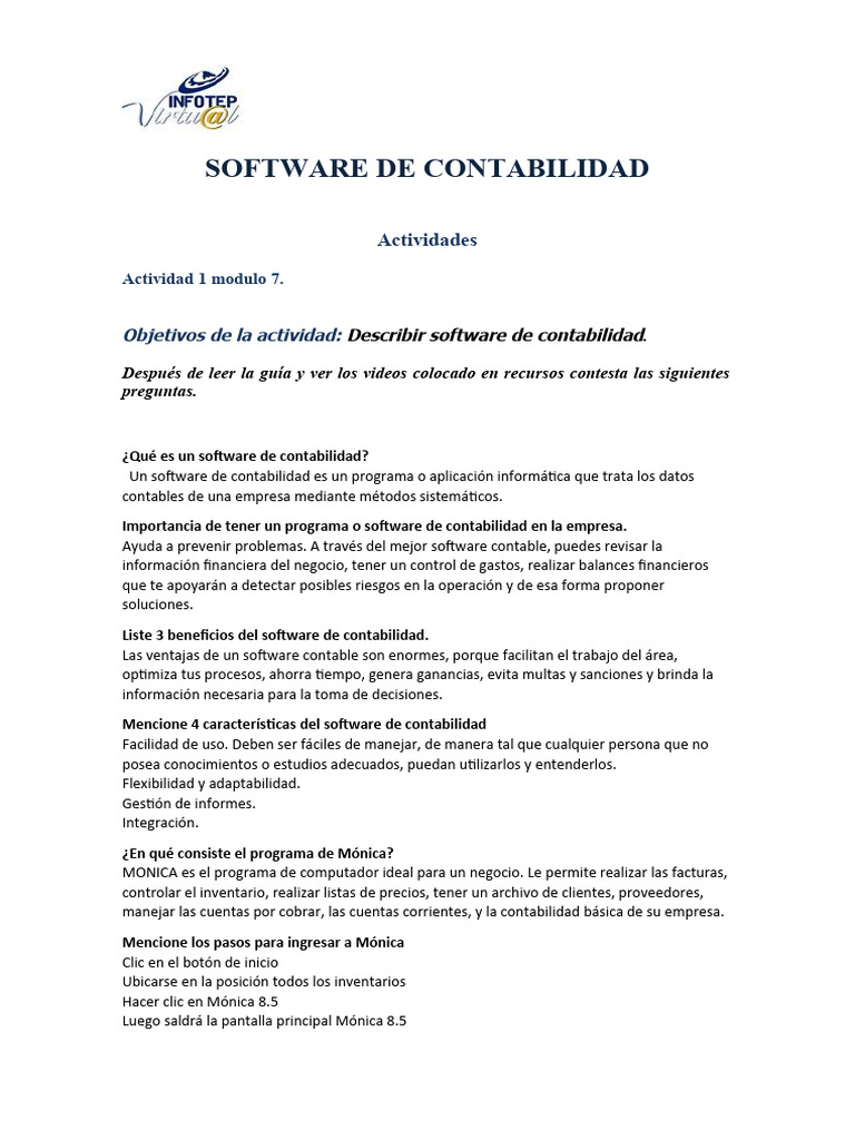 Actividad 1 Modulo 7 | PDF
