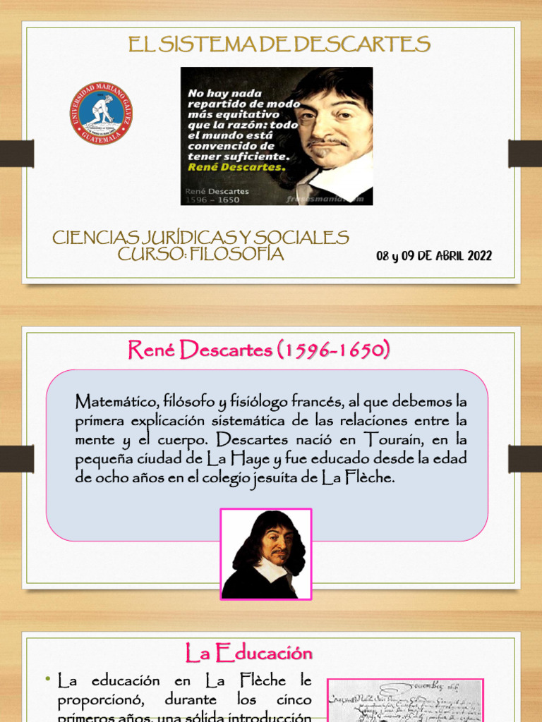 Filosofía de René Descartes: Vida y Obras | PDF | René Descartes ...