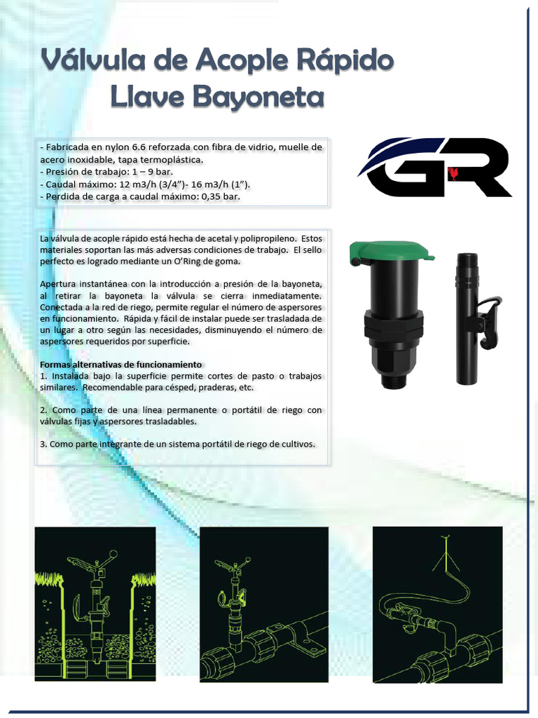 ACOPLE RÁPIDO CON LLAVE BAYONETA GR | PDF