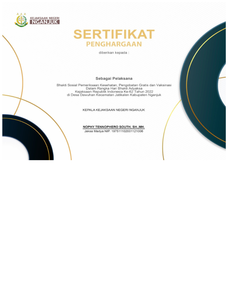 Sertifikat baksos | PDF